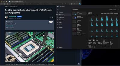 So găng sức mạnh x86 và Arm: AMD EPYC 9965 đối đầu AmpereOne