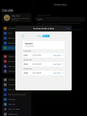 Ipad k ON được dữ liệu di động | Viết bởi Khoi bbbvvv