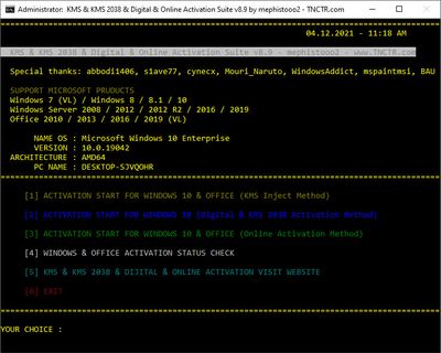 KMS-2038 & Digital & Online Activation Suite – Kích hoạt bản quyền Windows và Office | Viết bởi ...