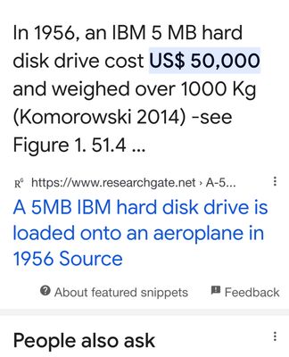 Đĩa cứng 5MB của IBM năm 1956